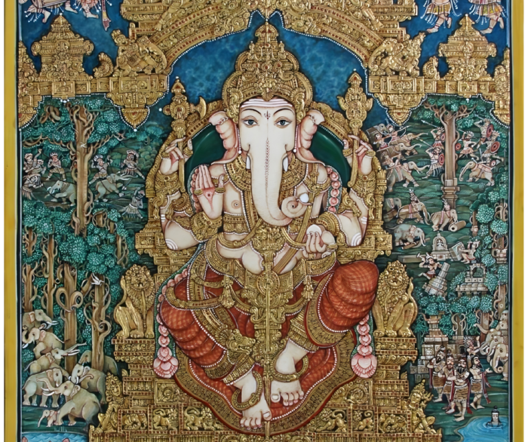 Mysore Traditional Painting – Classic South Indian Gold Leaf Art