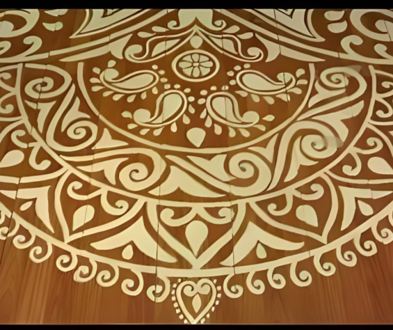Alpana Floor Art- Sacred Traditional Folk Art of Bengal || PMII