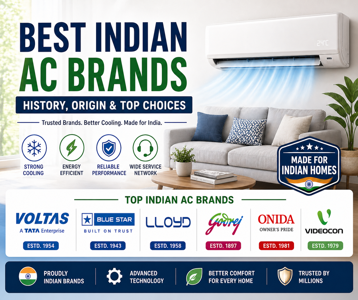 Best Indian AC Brands with History Guide